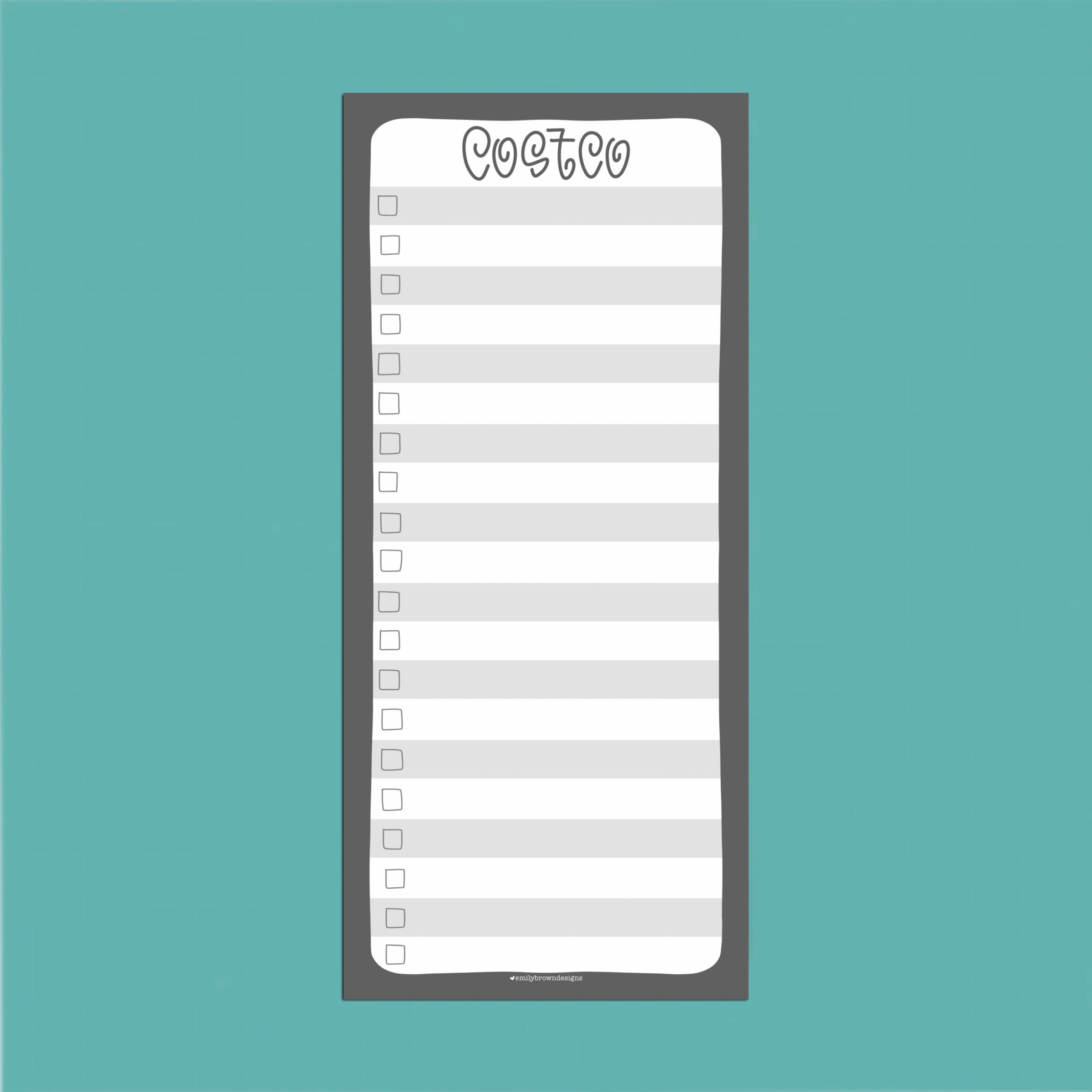 Costco — TALL Notepad – Emily Brown Designs
