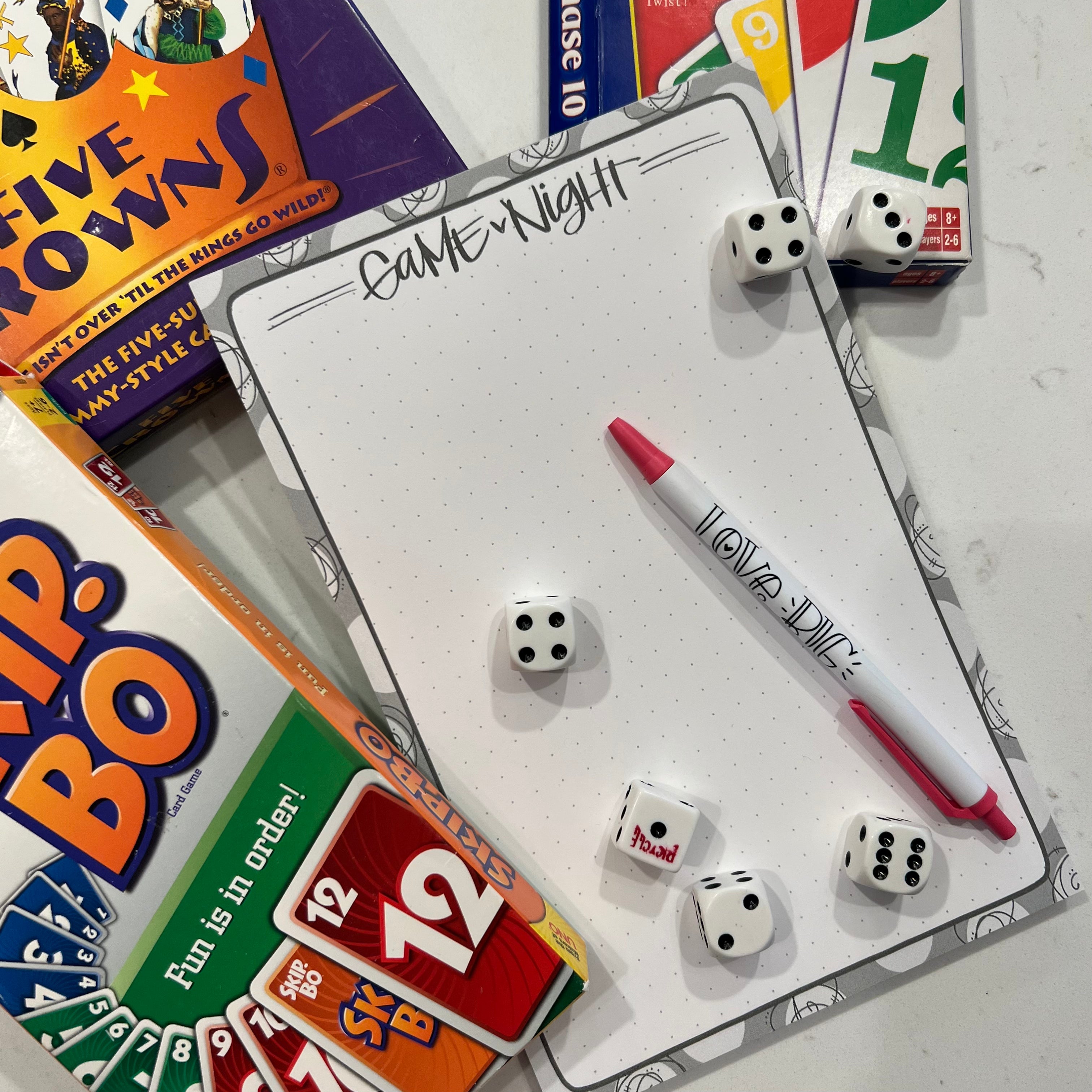 Game Night — Notepad – Emily Brown Designs