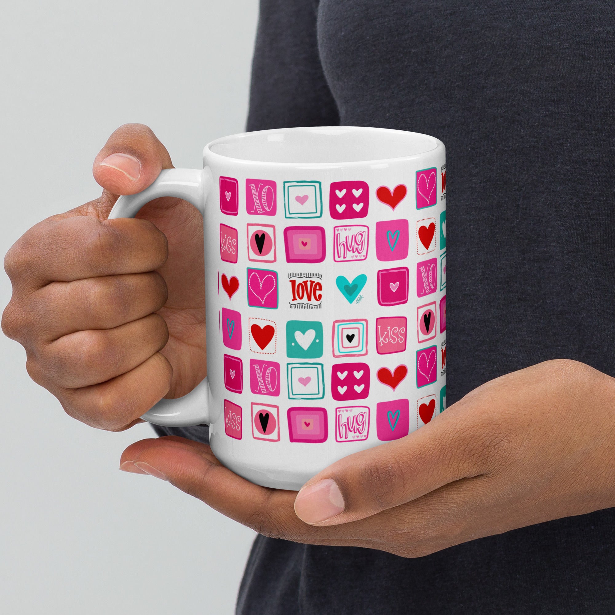 White glossy mug – Emily Brown Designs