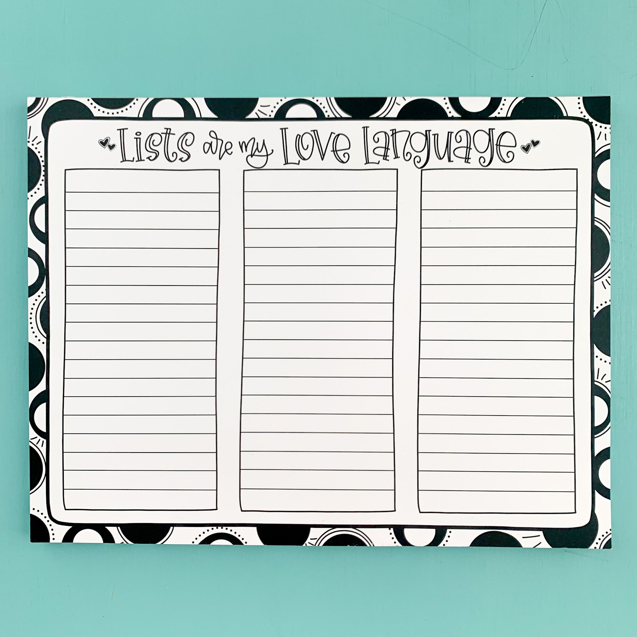 Lists Are My Love Language — Notepad – Emily Brown Designs