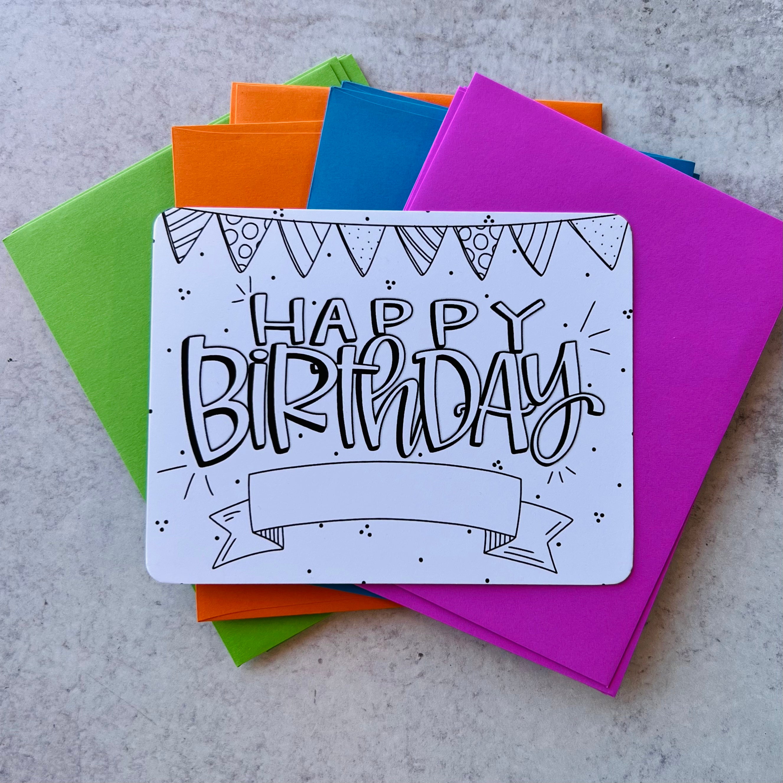Birthday + banner — Card Set – Emily Brown Designs
